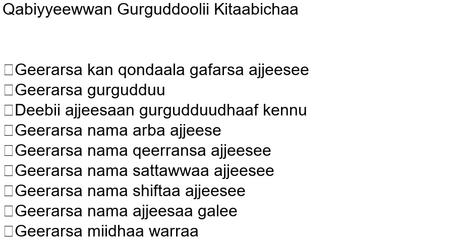 Kuusaa Geerarsa Oromoo Afan Oromo book by Tsegera Hirpo and Karrasa ...